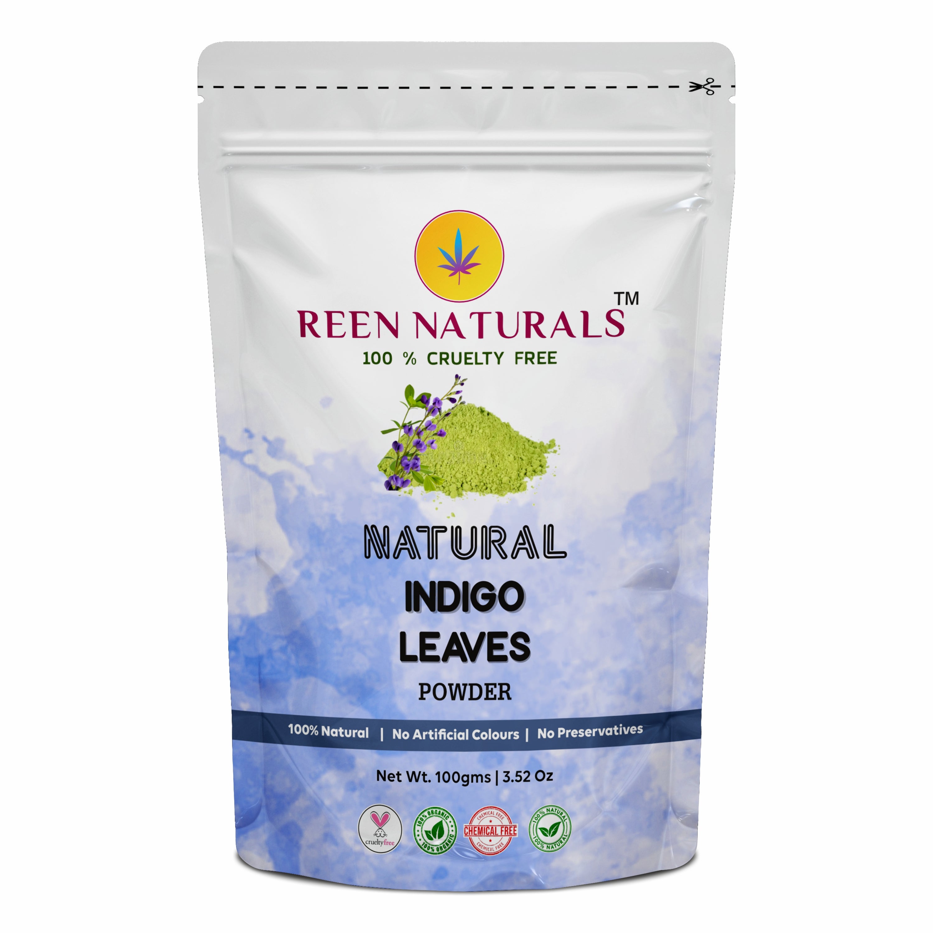 Natural Indigo Hair Color Powder – 100g – Reen Naturals